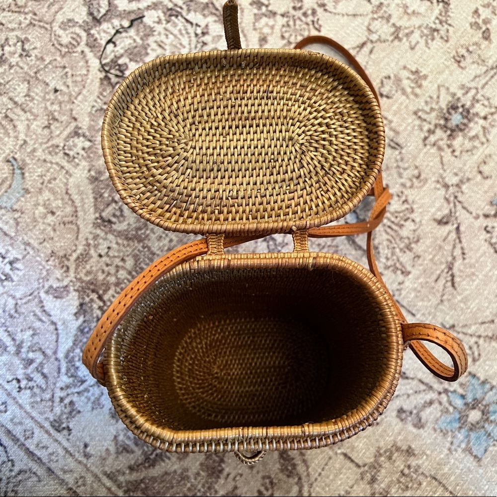 Wicker Crossbody Bag - Gem